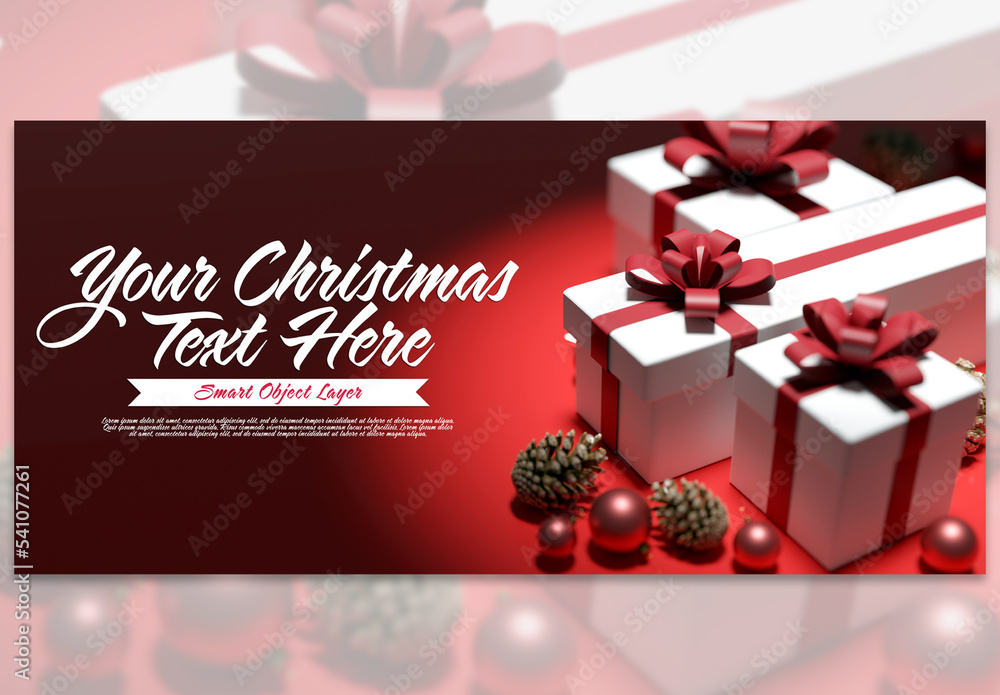 Mock Up of a Christmas Scene Stock Template | Adobe Stock
