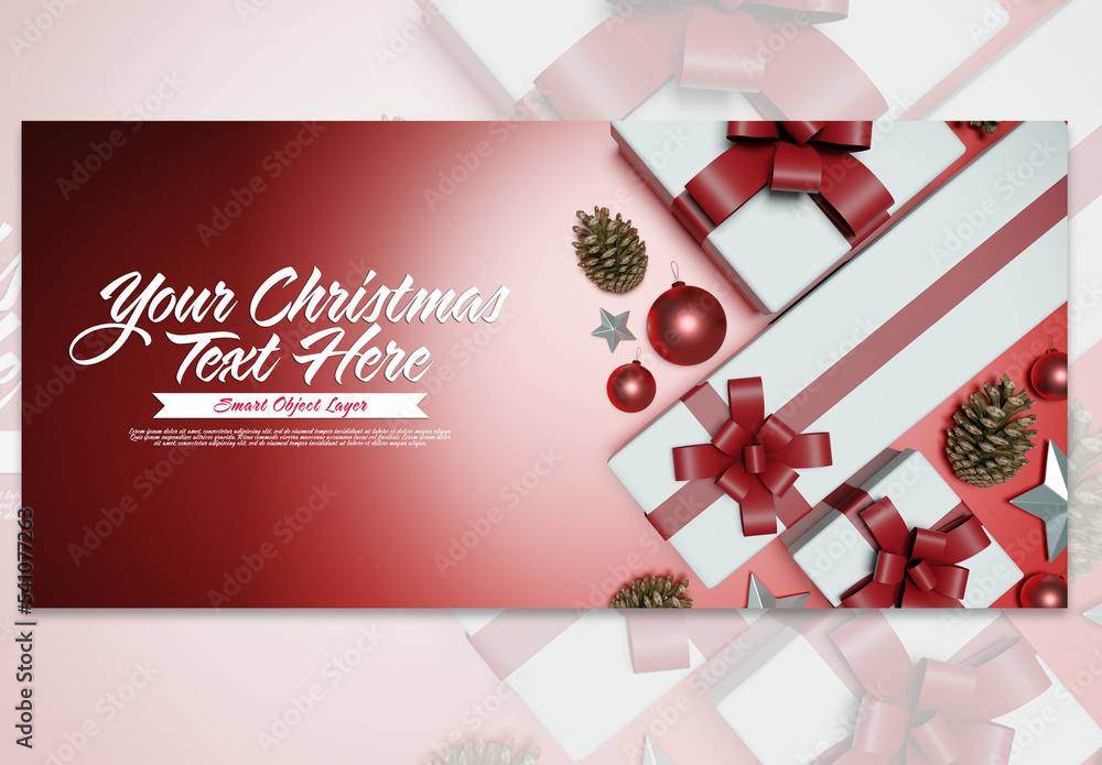 Mock Up of a Christmas Scene Stock Template | Adobe Stock