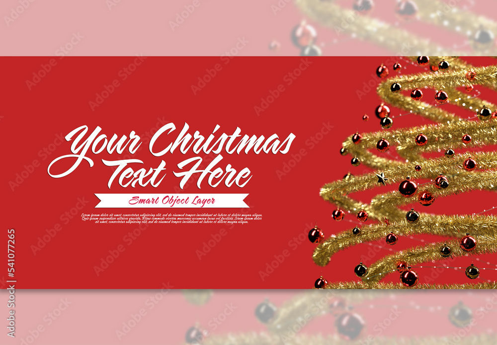 Mock Up of a Christmas Scene Stock Template | Adobe Stock