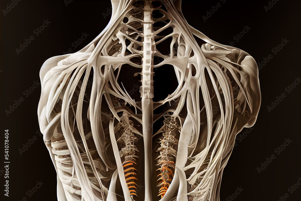 Anatomical structure of the spine. Vertebral bones Stock Illustration ...