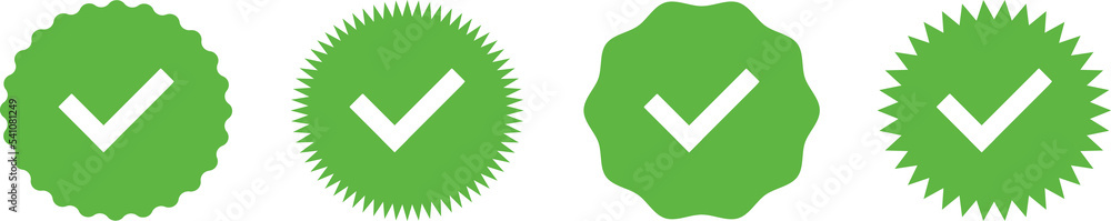 Check marks. Check mark green icons. Profile verification check marks ...