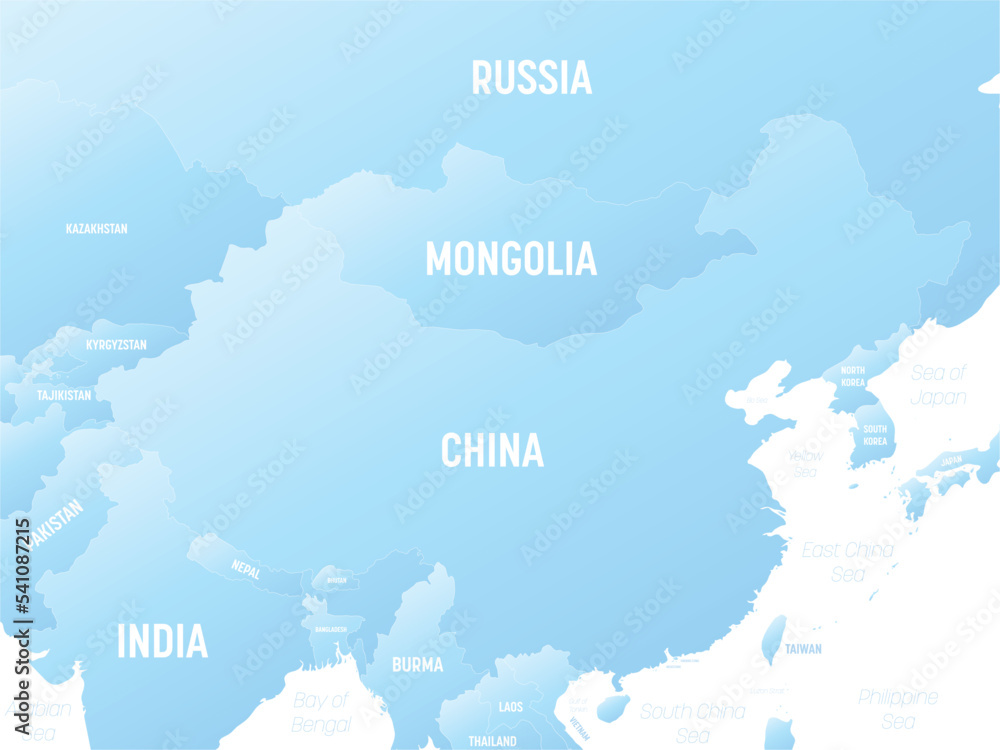 China detailed political map with lables Stock Vector | Adobe Stock