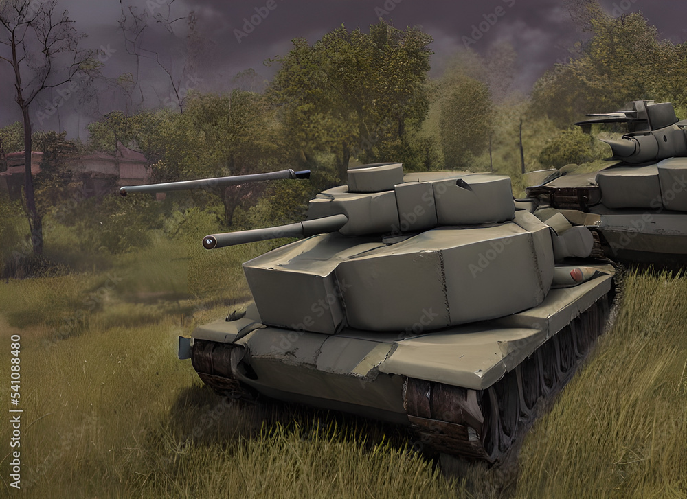 Gun Turret Military Armor Camouflage Isolated Machine Caterpillar World ...