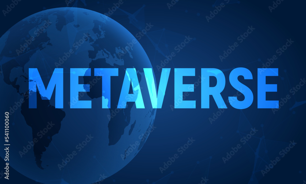 Metaverse background game 3d abstract cyber technology logo. Futuristic ...