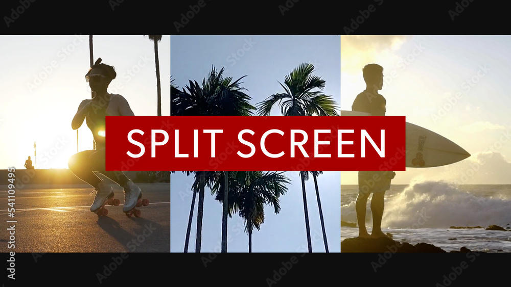 Dynamic Split Screen Opener with Media Replacements Stock Template ...