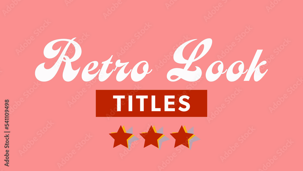 Vintage Retro Overlay Titles Stock Template | Adobe Stock