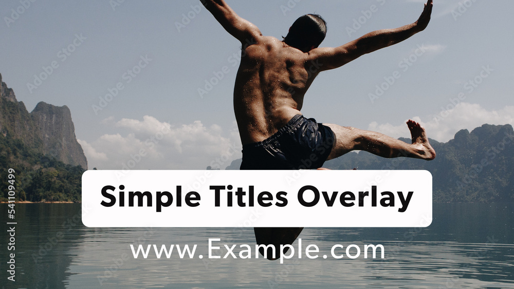 Simple Drop in Titles Overlay Stock Template | Adobe Stock