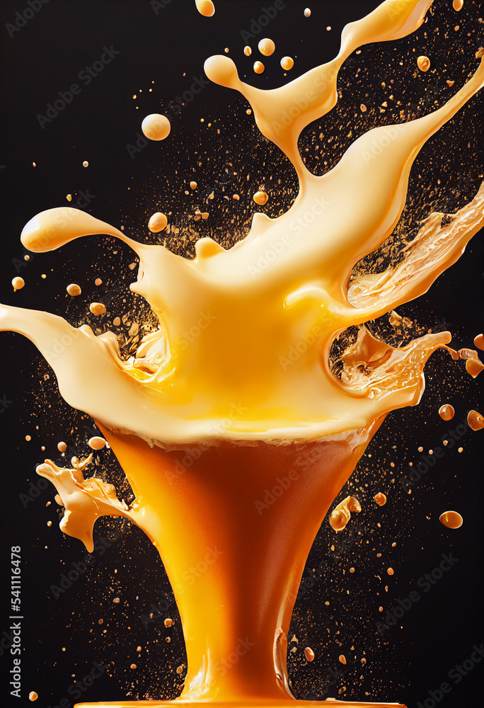 Chocolate liquid moving, chocolate forming into small beautiful ...