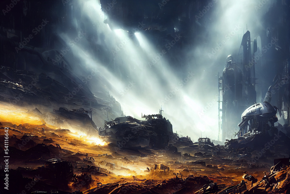 Dooms day headquarter of an evil corporation,turn the future to dystopy ...