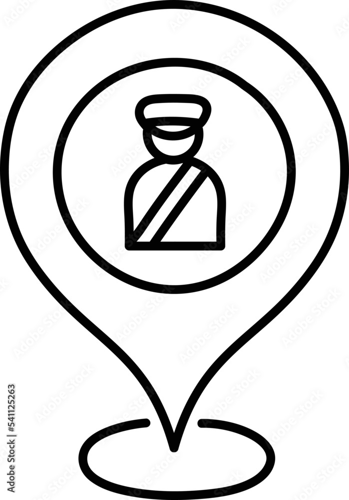 Hand drawn vector illustration pin map checkpoint Stock Vector | Adobe ...