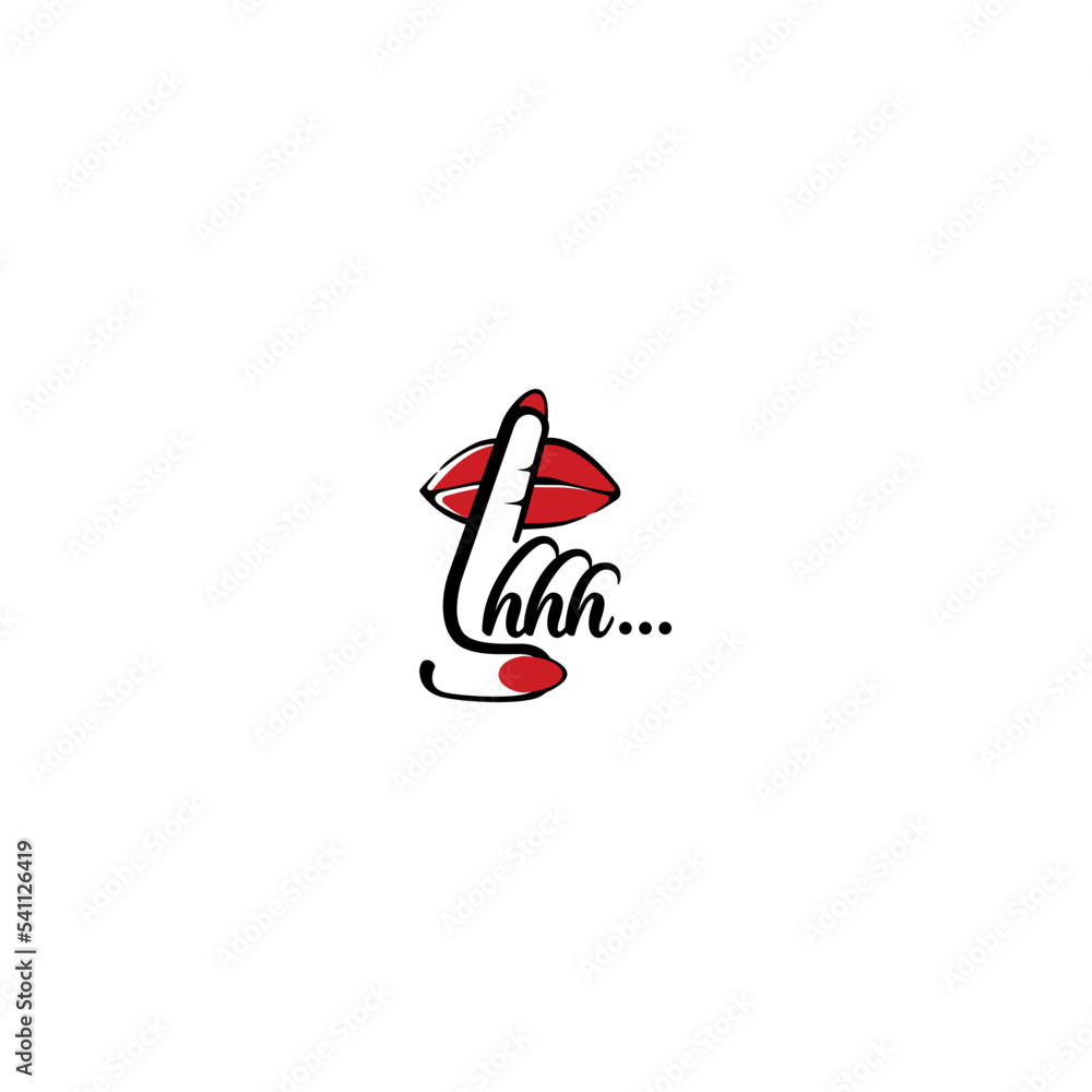 Finger asking for silence isolated on a white background shhh hand ...