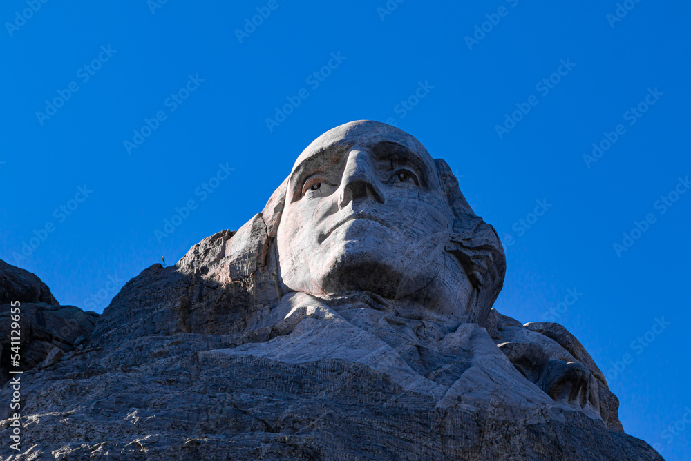 Sculpted Face of President George Washington on Top of Mount Rushmore ...