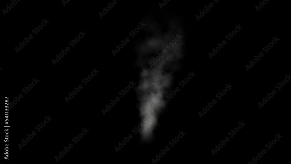 Column Smoke Effect - Realistic Animation Loop - Alpha Channel Stock ...