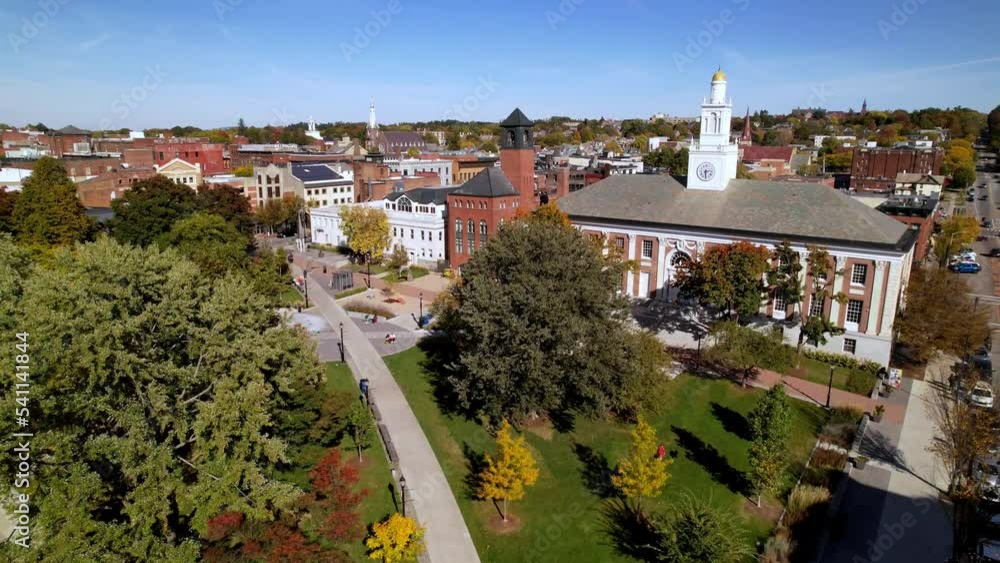 aerial downtown burlington vermont in 4k Stock Video | Adobe Stock