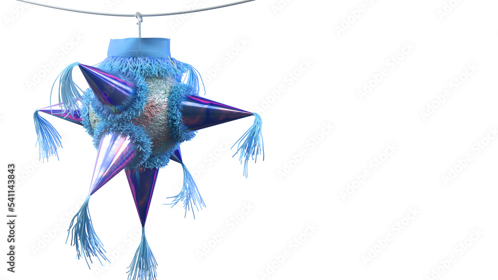 Piñata azul Mexicana, de 7 picos, para celebrar la navidad, sin fondo ...