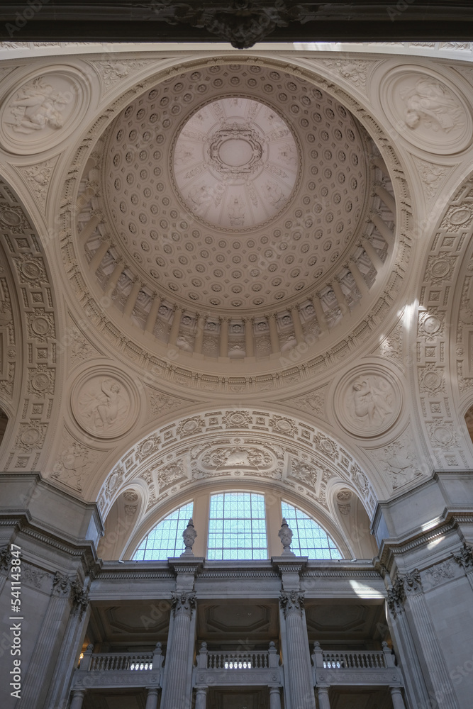 Breathtaking architecture details of panoramic dome columns scenic ...