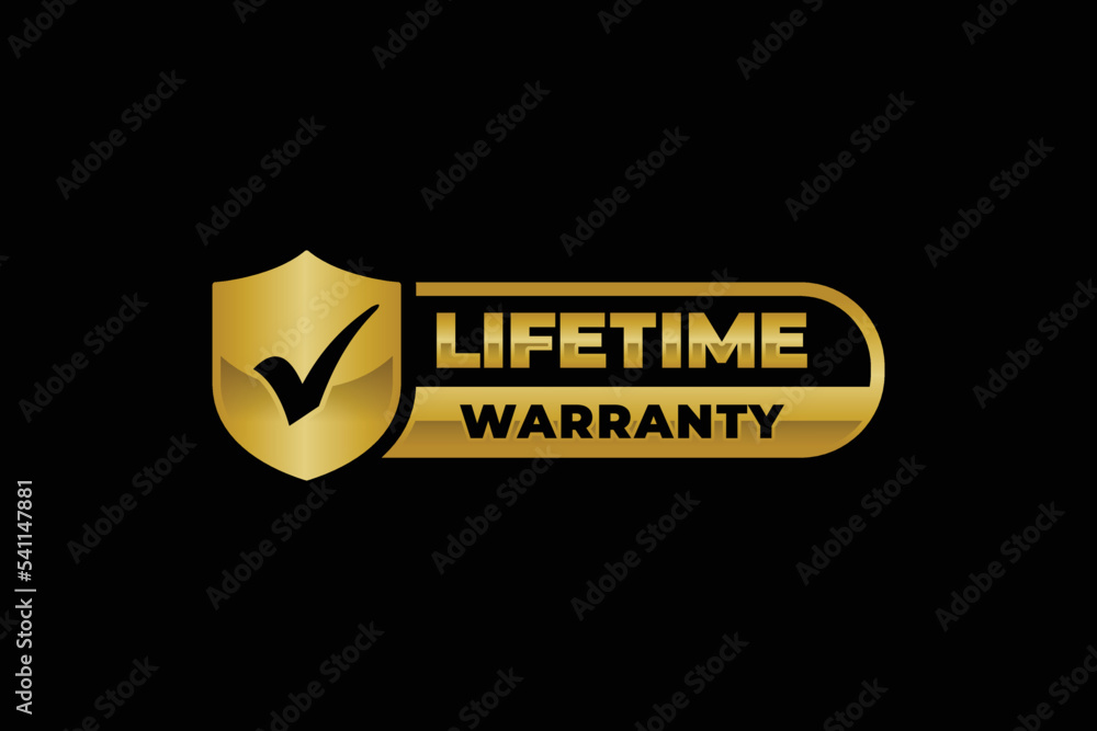 Life time warranty stamp label vector Stock Vector | Adobe Stock