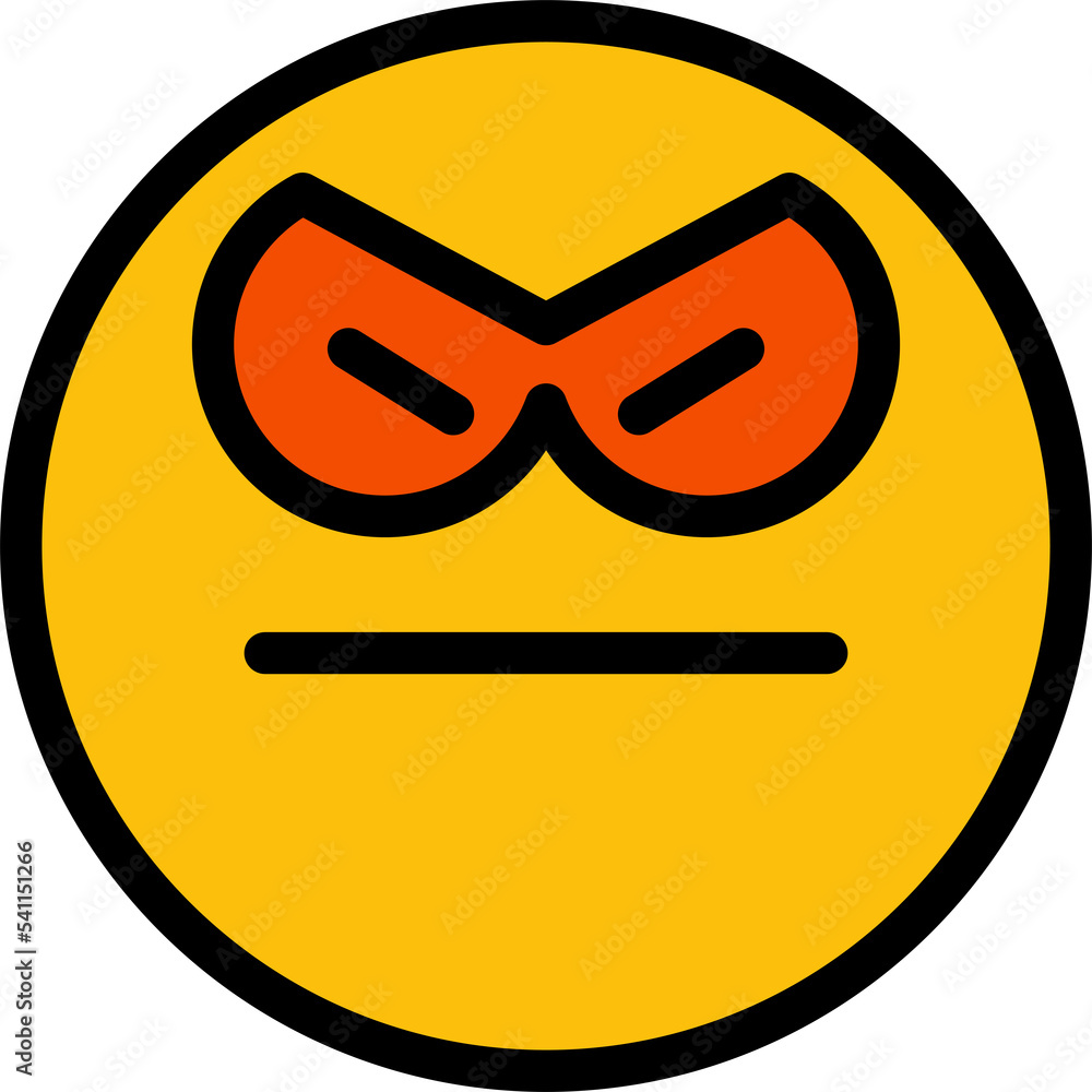 angry and moody emoticon Stock Illustration | Adobe Stock