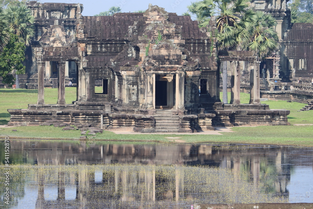 Cambodia. Angkor Wat temple. Hindu temple built at the beginning of the ...