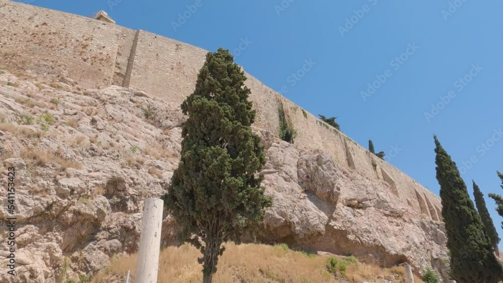 Ruins of The Parthenon and trees, landmark temple dedicated to the ...