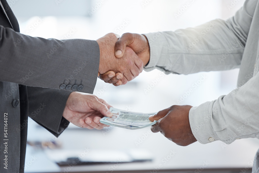 Business Handshake Money