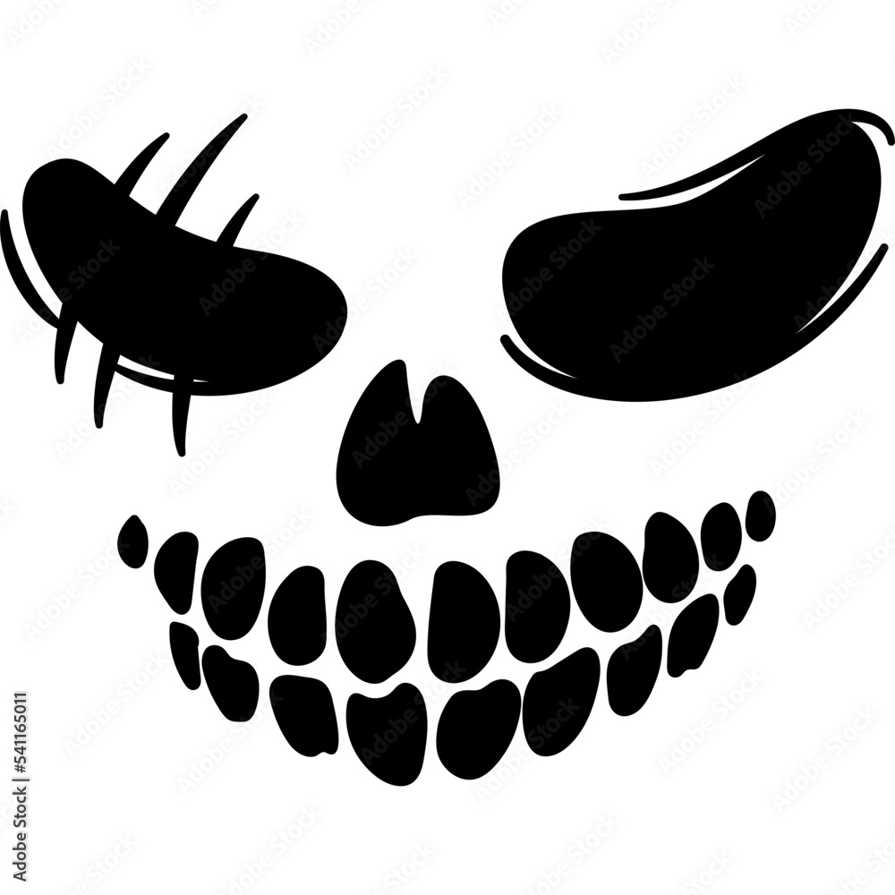 scary skull face halloween for decoration,card,presentation,printing ...