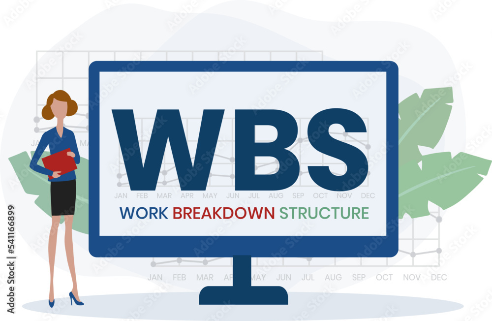 WBS - Work Breakdown Structure acronym. business concept background ...