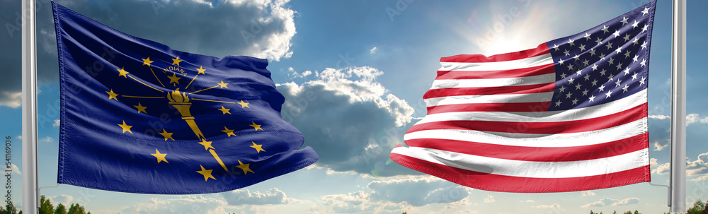 indiana flag .Indiana is a U.S. state in the Midwestern United States ...