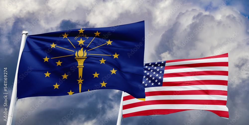 indiana flag .Indiana is a U.S. state in the Midwestern United States ...