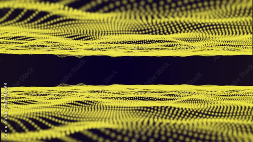 High Tech Particle Wave Background Glowing Particle Wave Technology Background Abstract