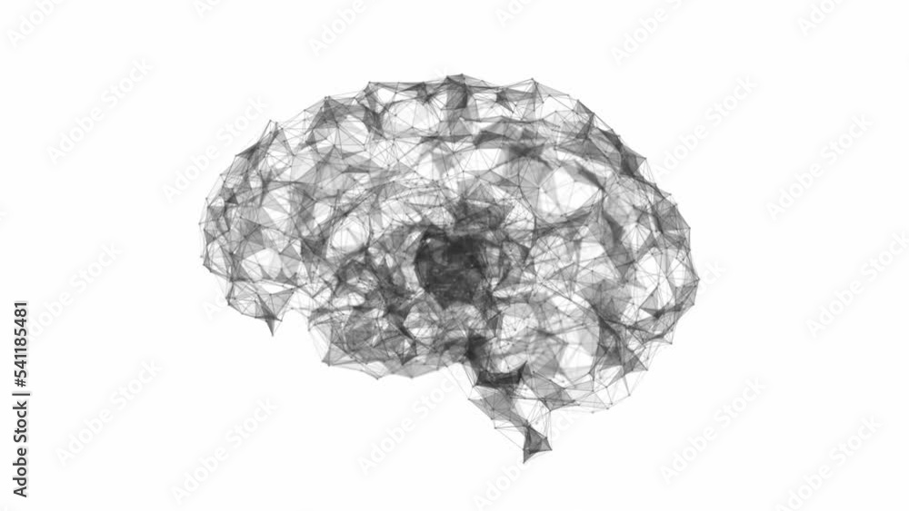 Artificial Intelligence Neural Network - Net shaped animated Brain on ...