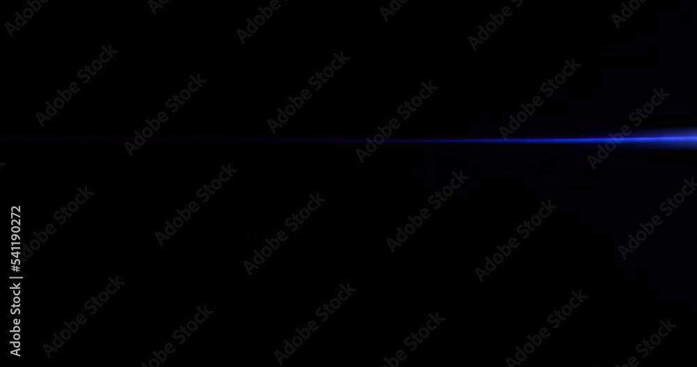 Anamorphic lens flare. Bokeh Light Leak overlay on black background ...