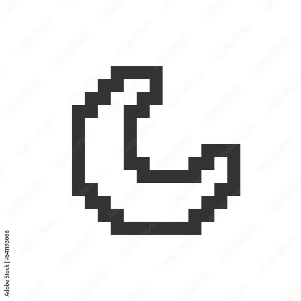 Night mode pixelated ui icon. Nighttime theme. Moon option. Screen ...