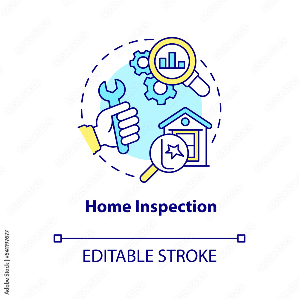 Home inspection concept icon. Buying house. Property condition ...