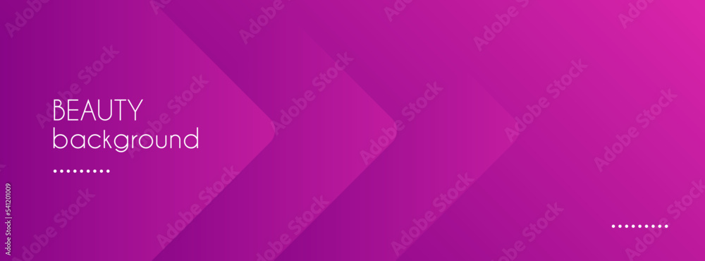 Abstract vector long banner. Minimal magenta background with arrows ...