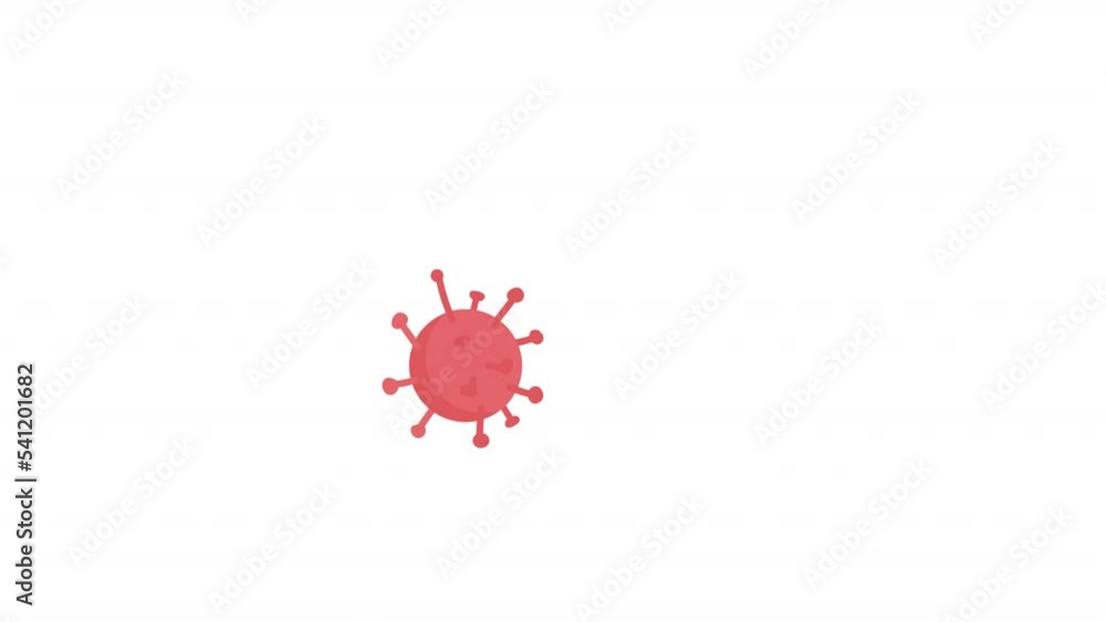 Animated influenza pandemic element. Infectious risk. Diseases ...