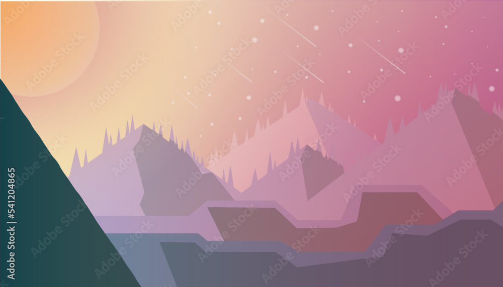 Alien planet surface, futuristic landscape, space background with ...