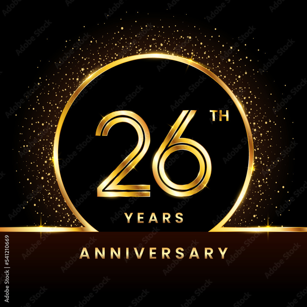 26th Anniversary Logo. Golden Anniversary template design for ...