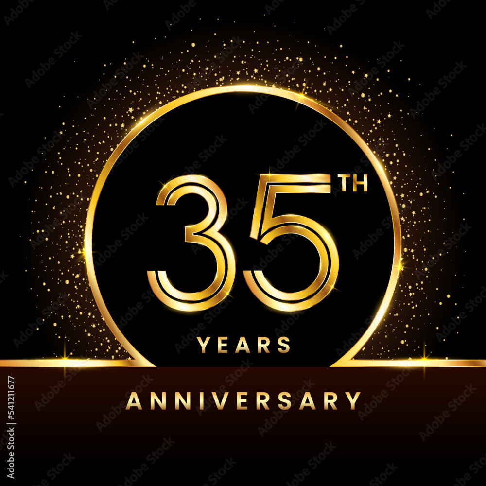 35th Anniversary Logo. Golden Anniversary template design for ...