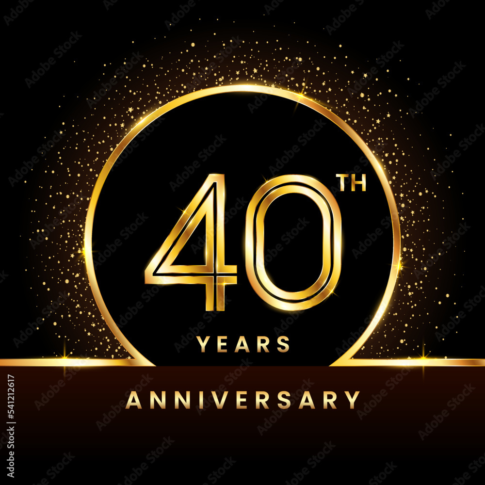 40th Anniversary Logo. Golden Anniversary template design for ...