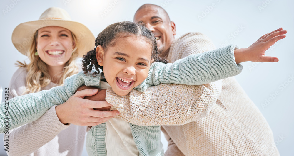 Diversity, happy family love and travel play fun happiness bonding ...