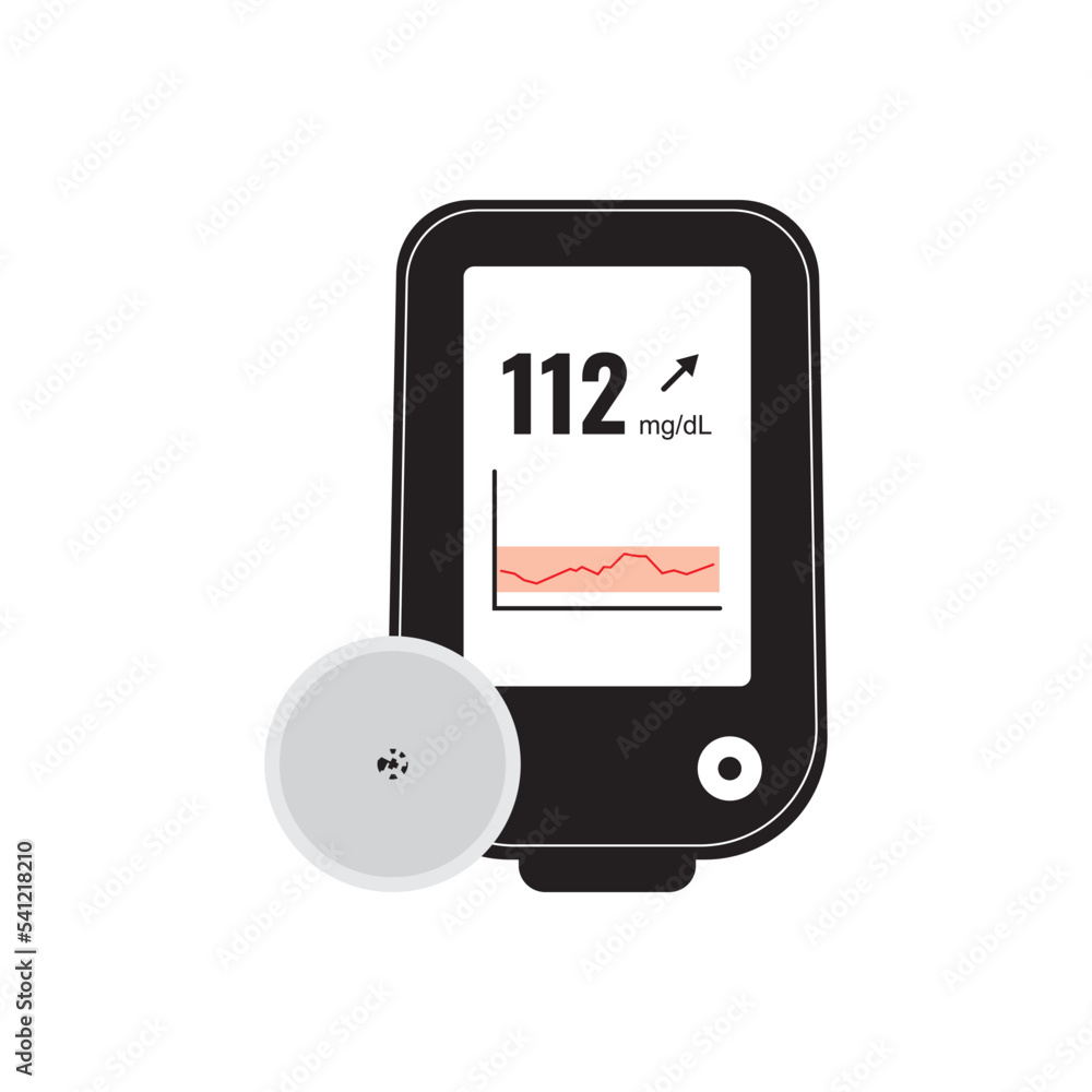 Freestyle Libre Seneor Concept Design. Vector Illustration. Stock ...