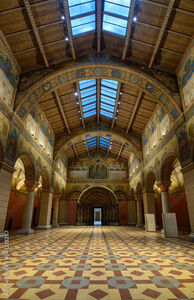 Budapest, Hungary - 26.05.2022: Interior of renovated Roman Hall in ...