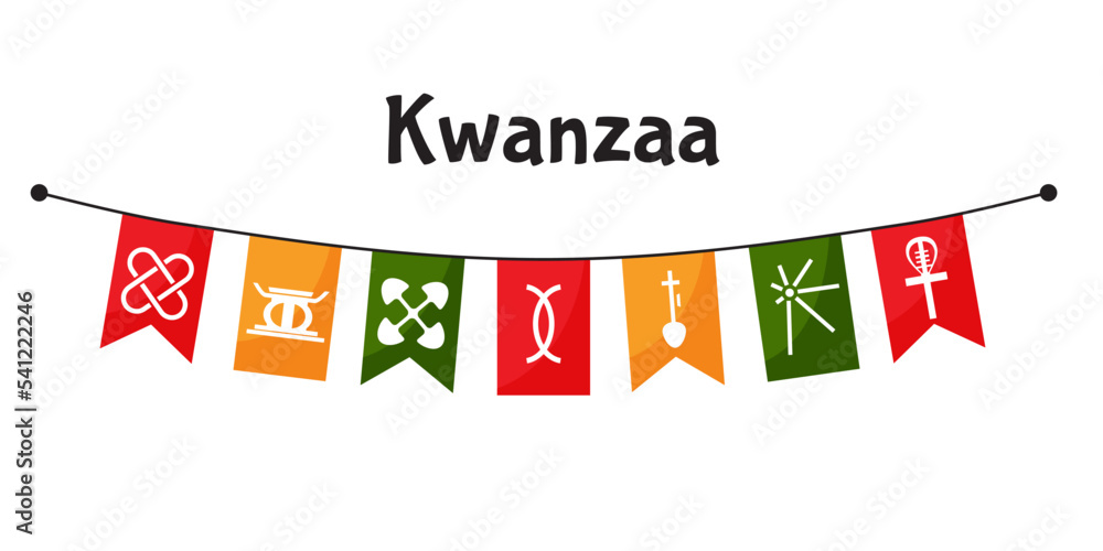 Photo & Art Print Festive bunting flags with seven principles of ...