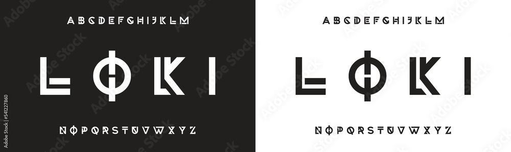 LOKI Minimal Modern font. Classic, Abstract, tech, gaming and luxury ...