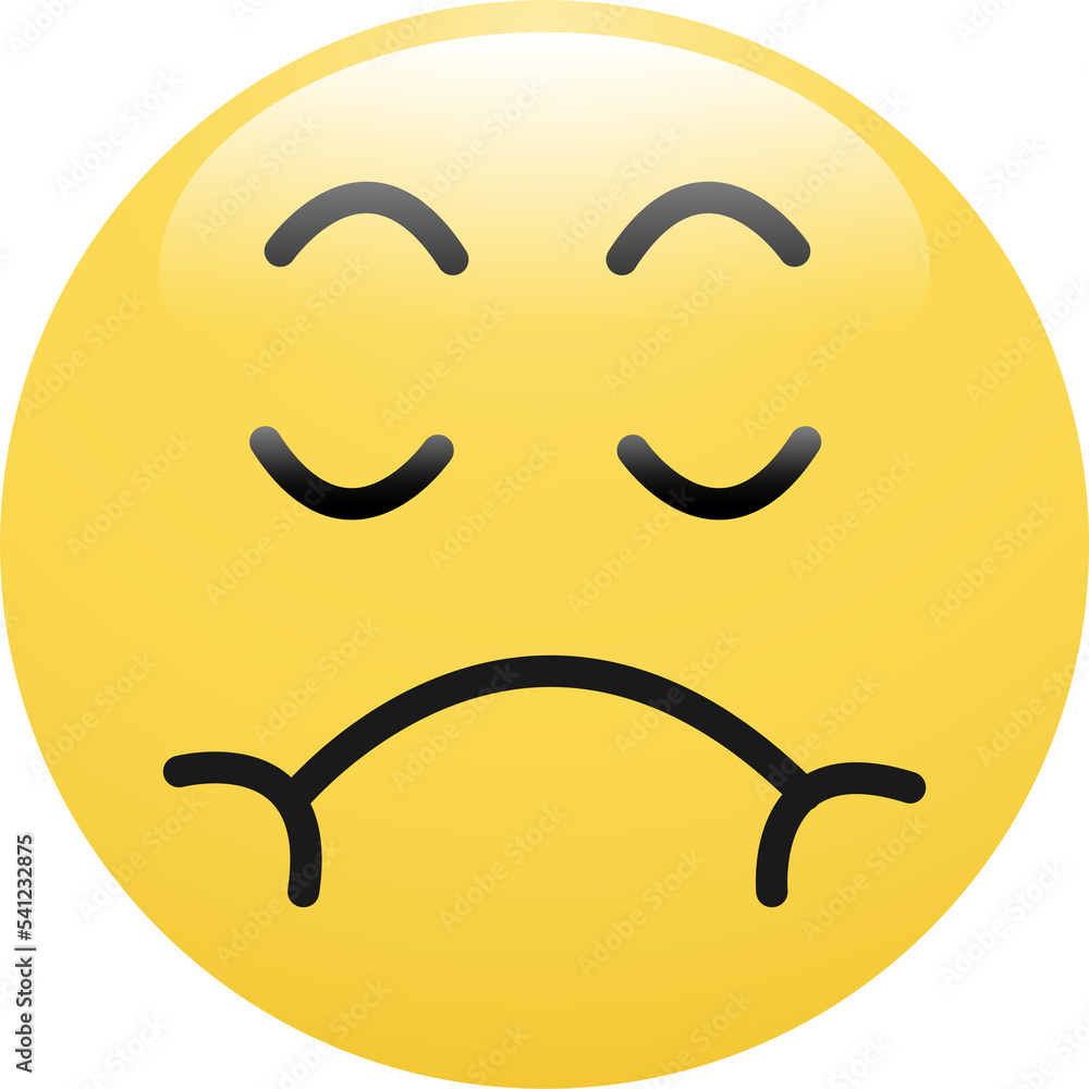 Angry face emoticon. Stock Illustration | Adobe Stock