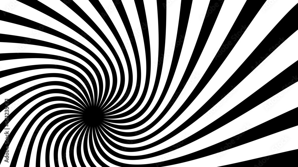 Radial sun ray. Black and white vector background. Stock Vector | Adobe ...