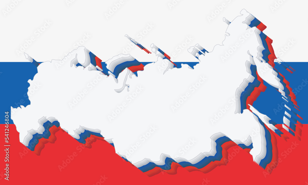Russia map vector image Stock Vector | Adobe Stock