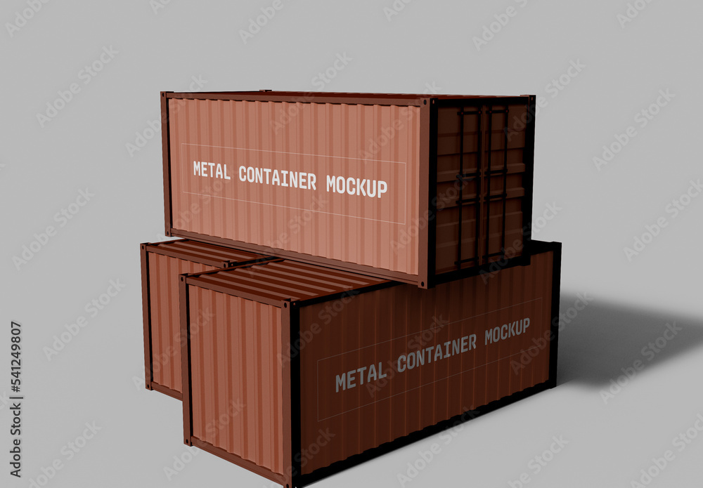 Container Mockup Stock Template | Adobe Stock