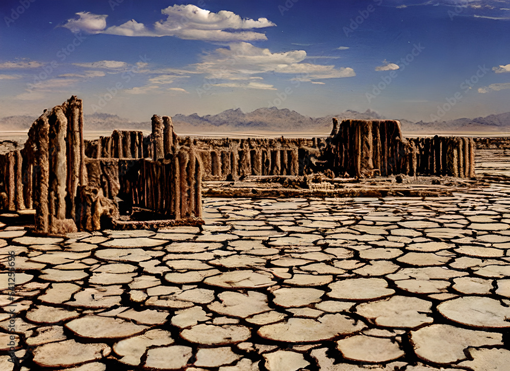 Cracks Sun Arid Texture Ground Heat Salt Cracked Desert Water Dirt ...